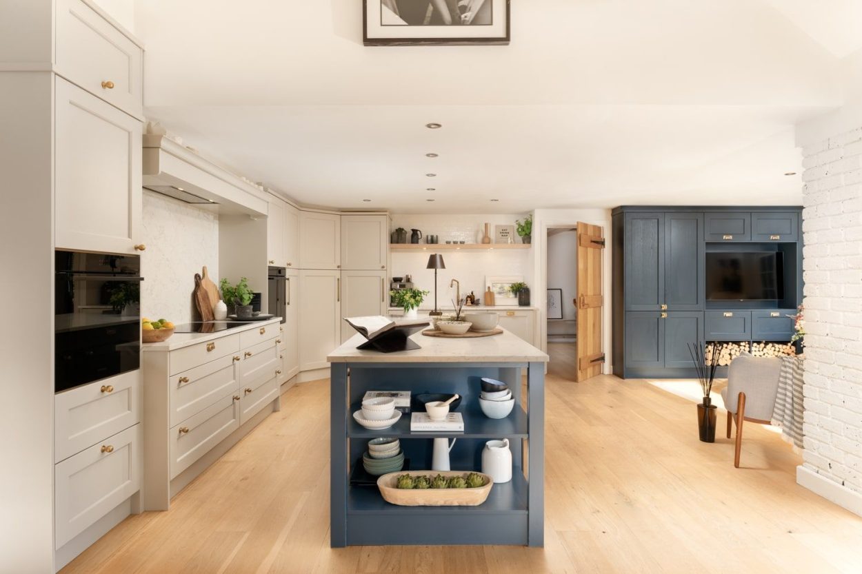 Ashbourne Oxford Blue and Highland Stone Kitchen - Jones Britain