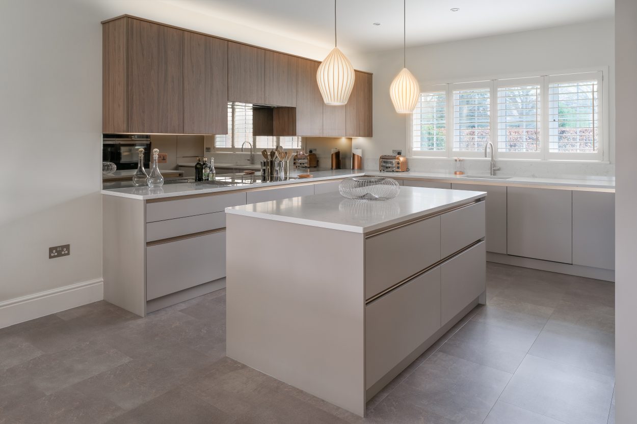 Sutton Stone & Walnut Contemporary Kitchen - Jones Britain